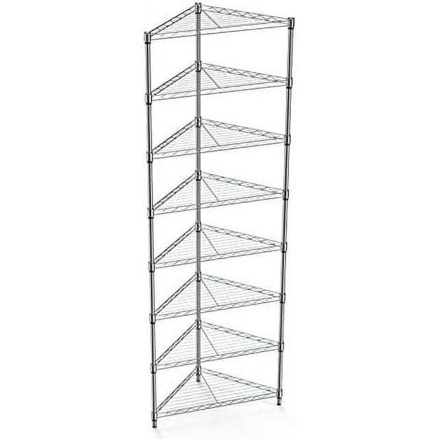 HYHBIBOOM 6 Tier NSF Metal Pentagonal Corner Wire Shelving Unit 72"H x ...
