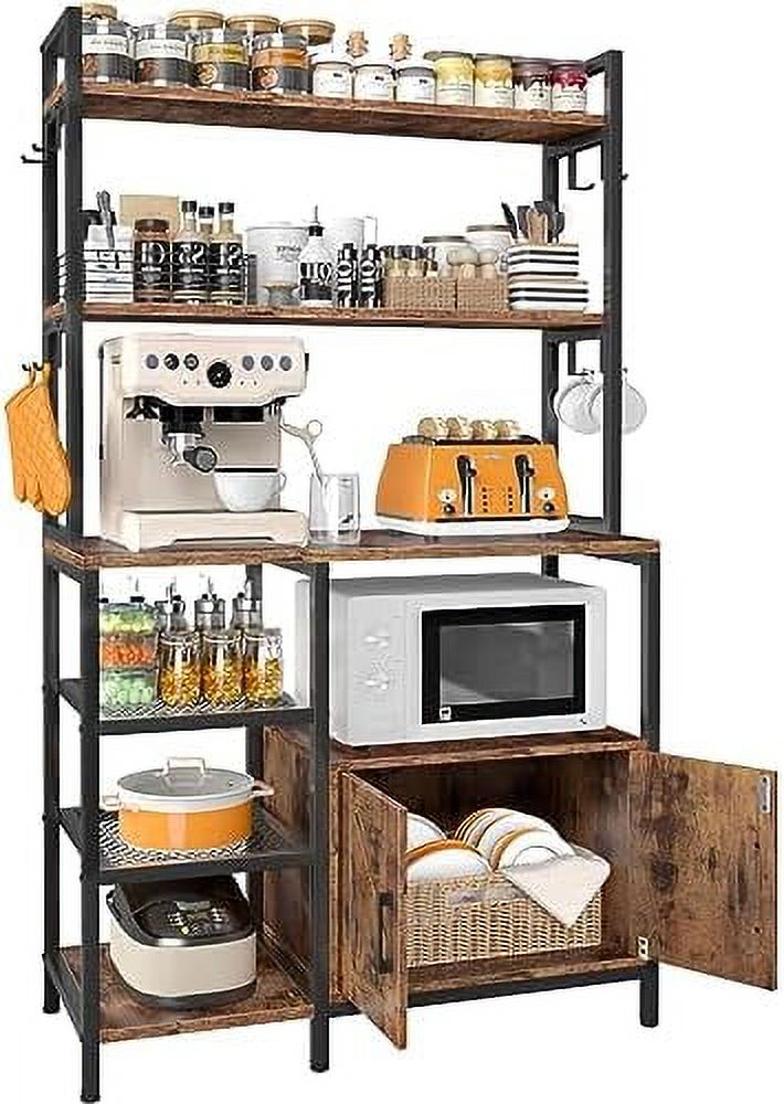 HYHBIBOOM 63" Bakers Rack 6-Tier Microwave Stand with Shelves Kitchen ...