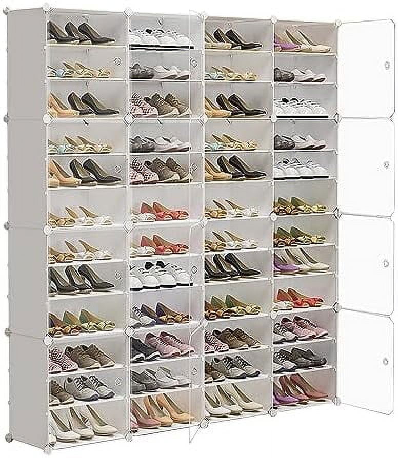 HYHBIBOOM Portable Shoe Rack Organizer 72 Pair Enclosed DIY Shoe ...