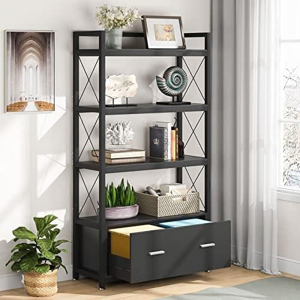 HYHOME File Cabinet with Drawer Vertical Lateral Filing Cabinet Free ...