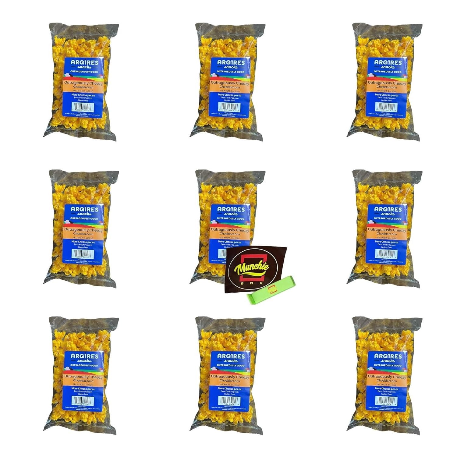 HYJF Chicago 9 pack Gourmet Cheddar Cheese Popcorn 3 oz Bags - Chicago ...