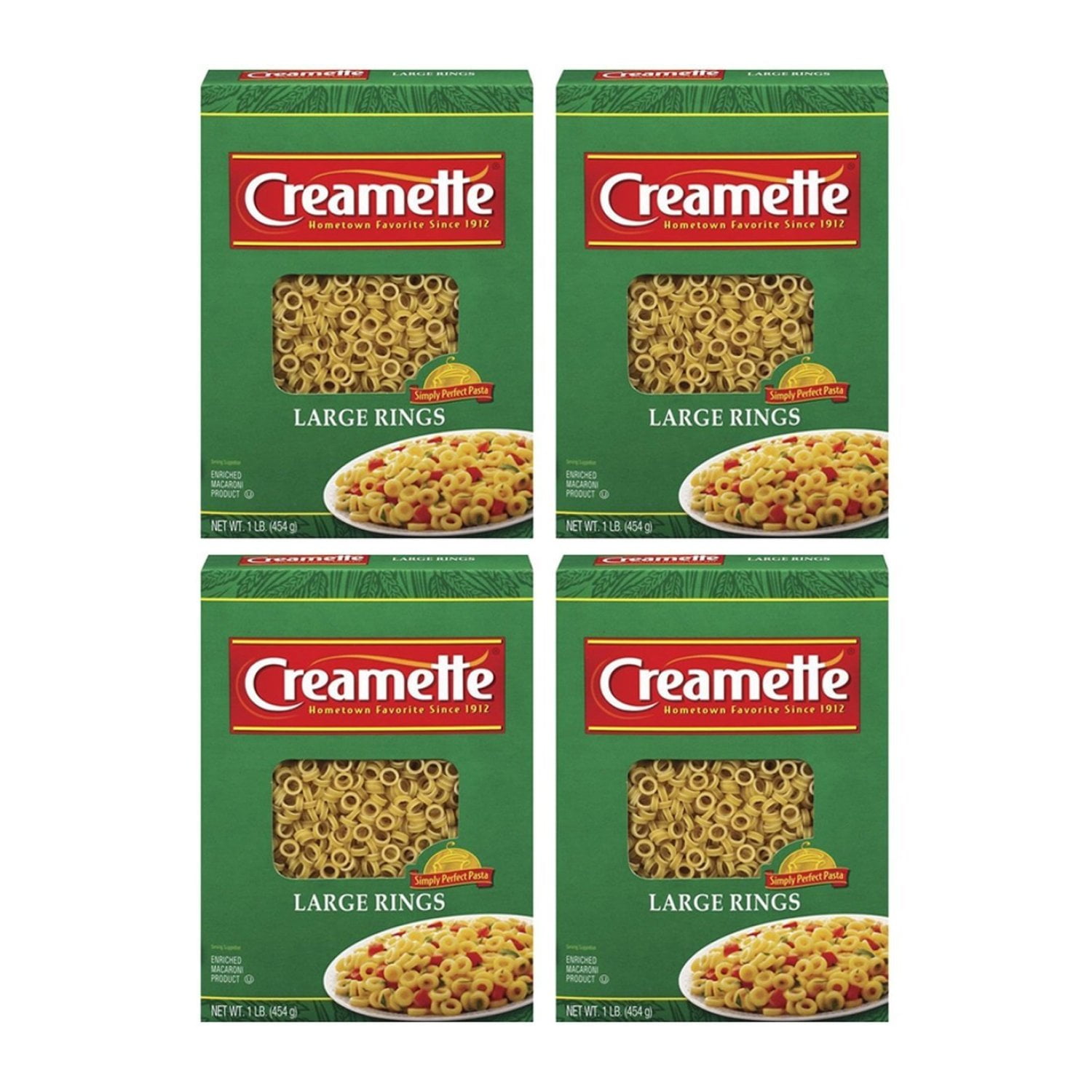 HYJF Large Rings Pasta Noodles 16 oz Box (4 boxes) - Walmart.com