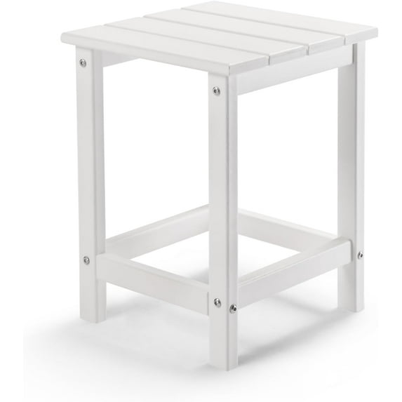 HYJY Adirondack Side Table, 14 Inch Square Outdoor End Table, HDPE ...