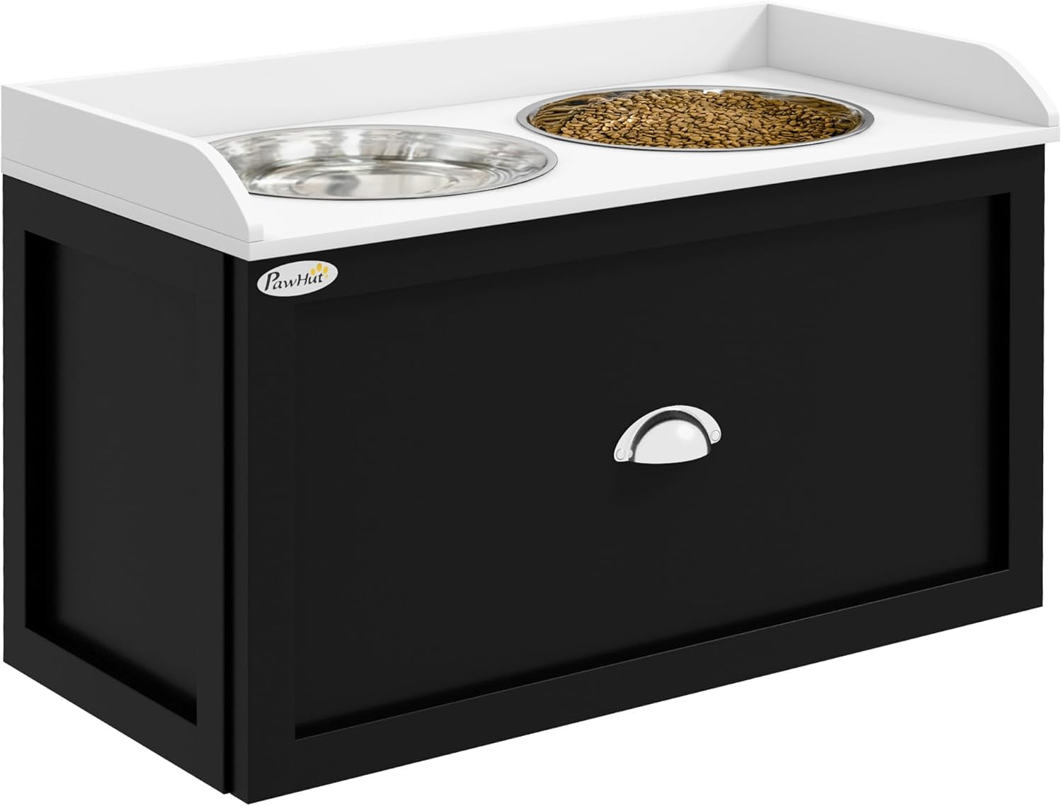 HYJY Dog Feeding Station with Storage Drawer, Elevated Dog Bowls for ...
