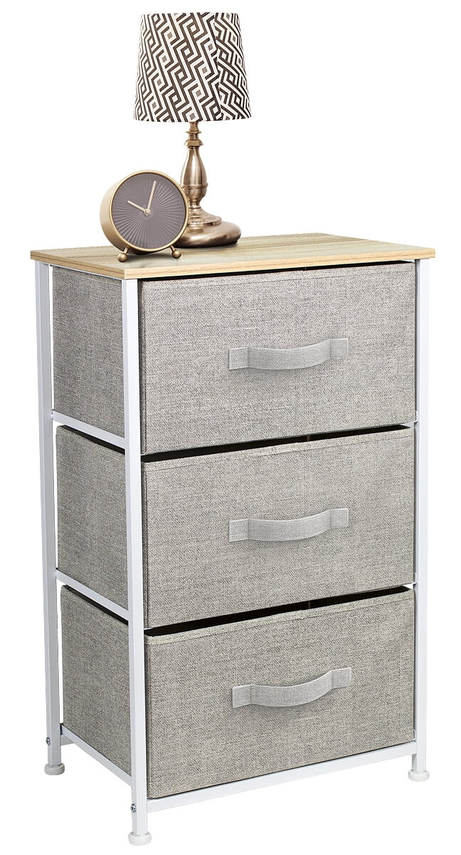 HYJY Nightstand with 3 Drawers - Bedside Furniture & Night Stand End ...
