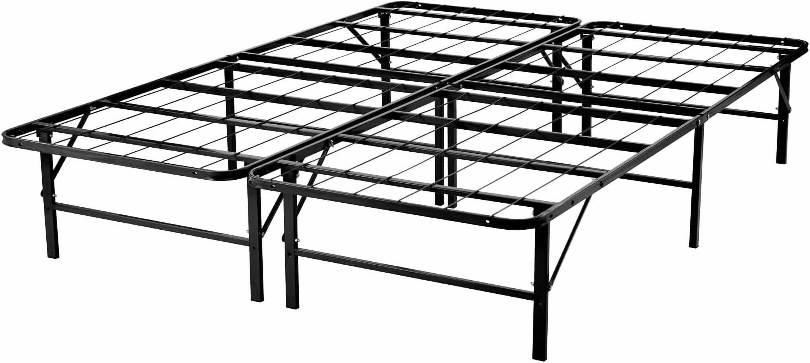 HYJY Tool Free Assembly 14 Queen Bed Frame Heavy Duty Foldable Bed ...