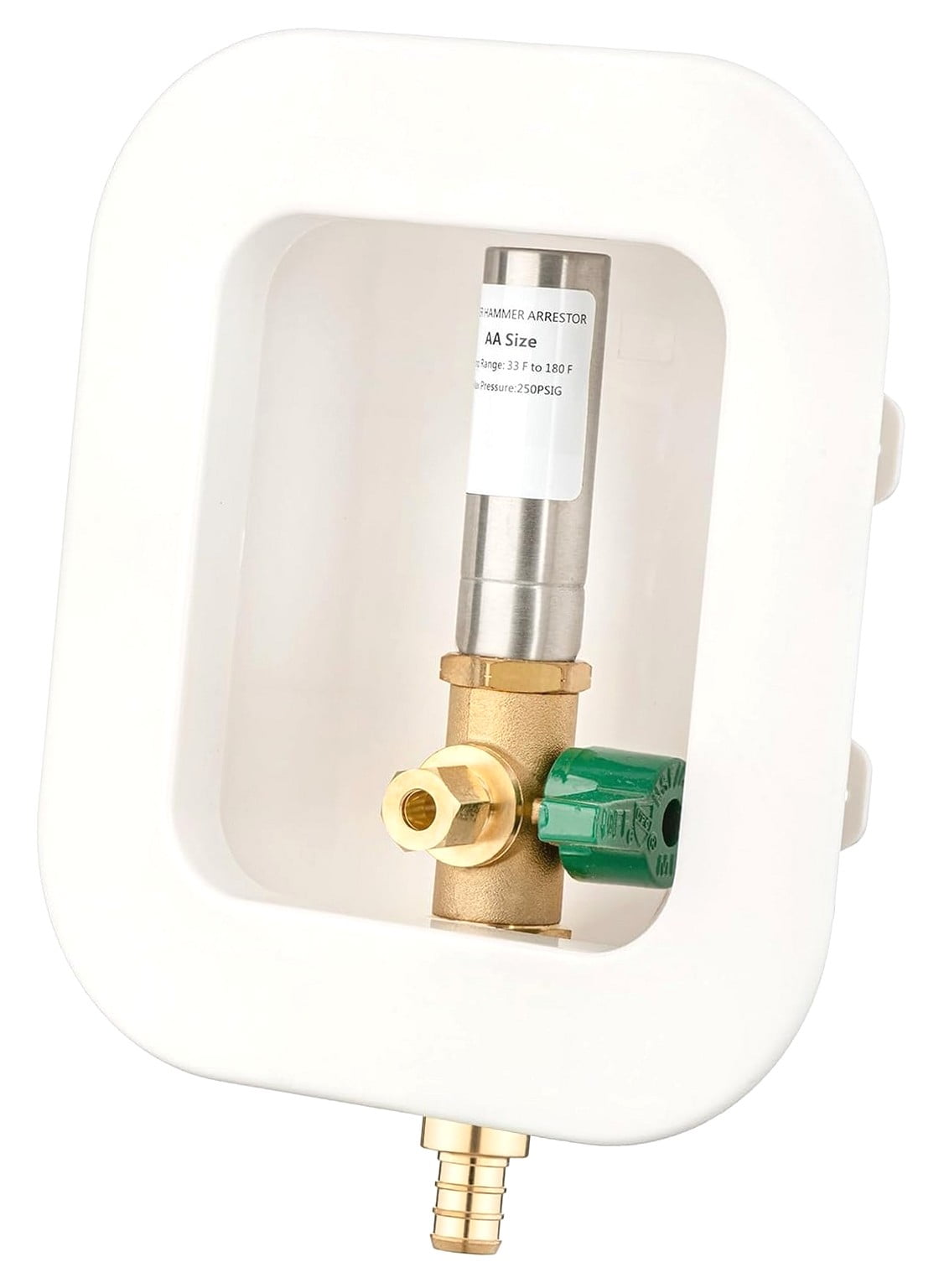 HYKE (1 Pack) 1/2 inch Crimp PEX Pre-Assembled Maker Outlet Box 1/4 ...