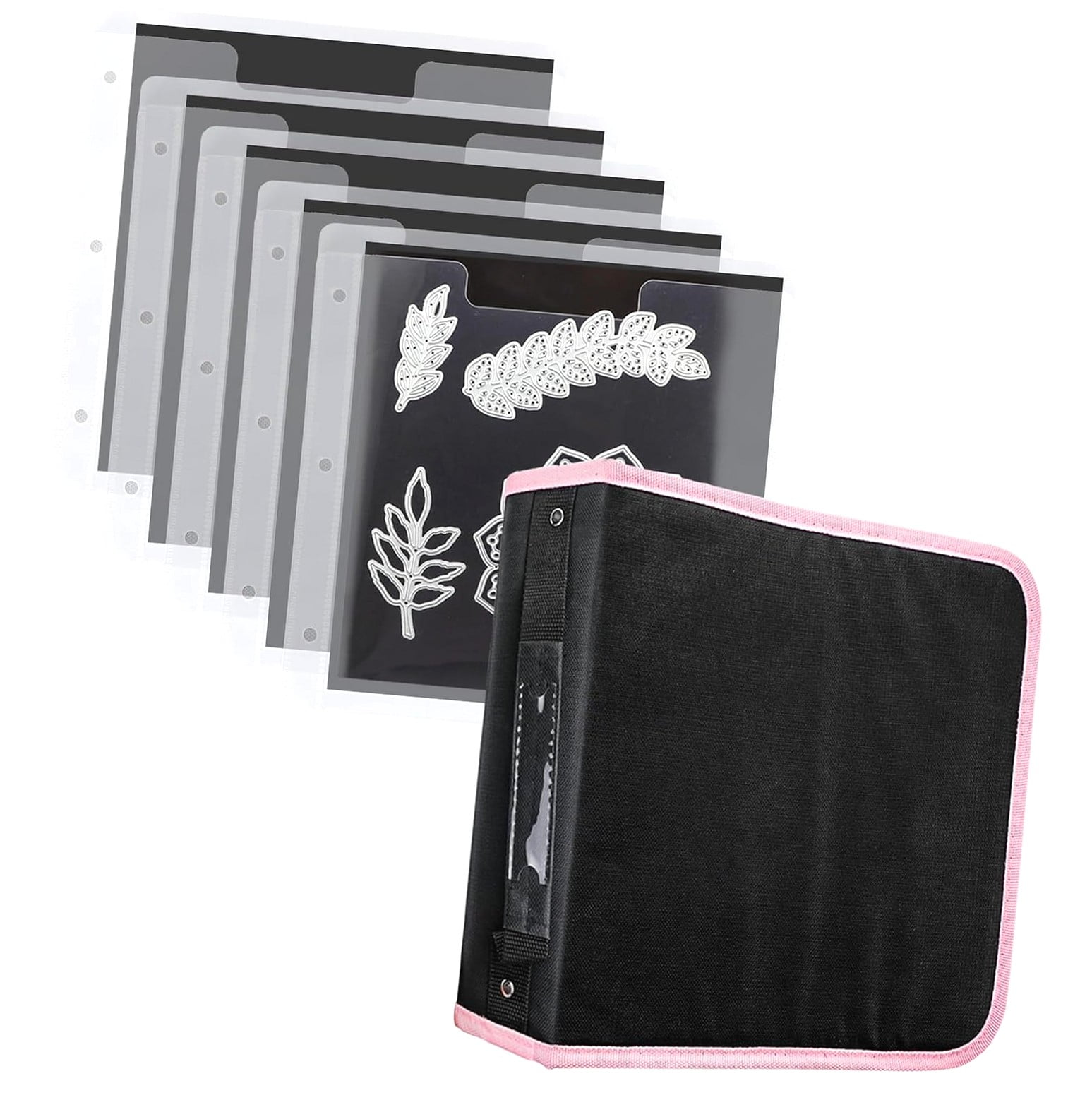 HYKE 10 PCS 6.5 Inch Stamp and Die with Rubber and Die Cut Storage ...