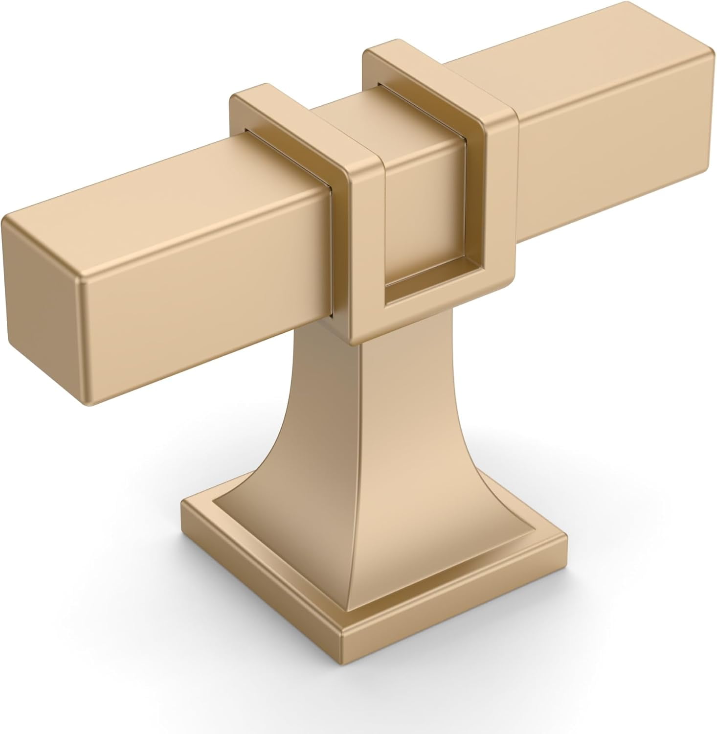 HYKE 10 Pack Champagne Gold Cabinet Knobs 1.46 Inch(37mm) Single Hole ...