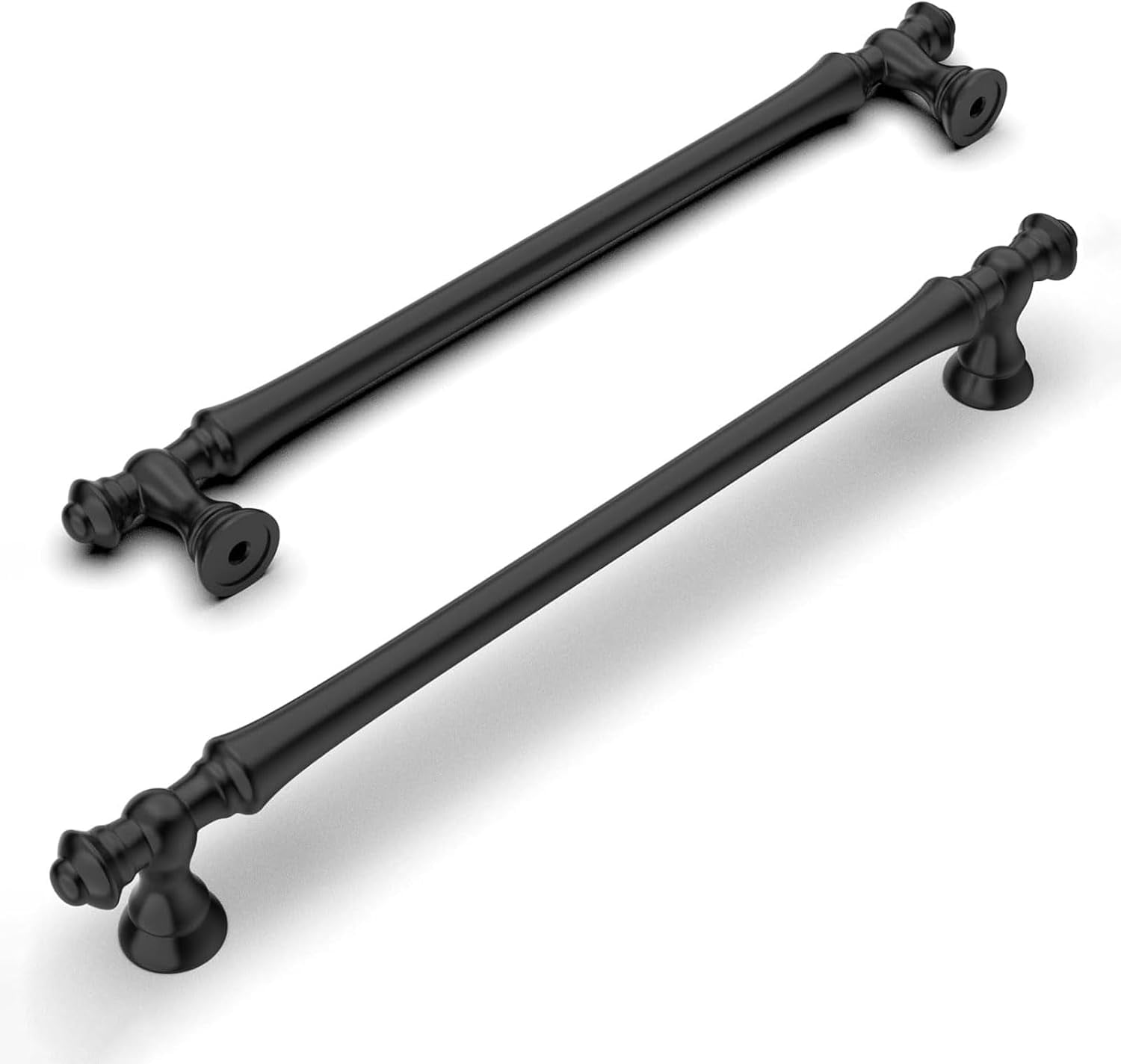 HYKE 10 Pack Matte Black Cabinet Pulls 6.3 Inch(160mm) Hole Center ...