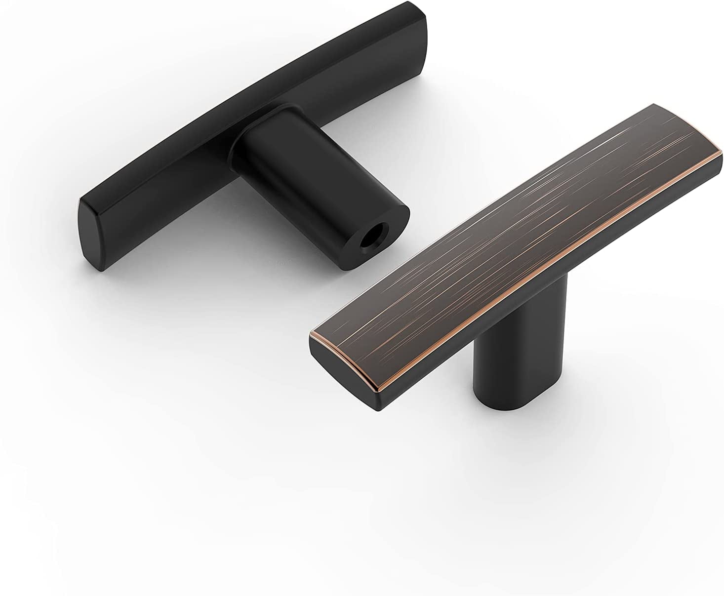 HYKE 10 Pack Oil Rubbed Bronze Cabinet Knobs Single Hole Cabinet Handles 2 Inch Solid Zinc Alloy ...