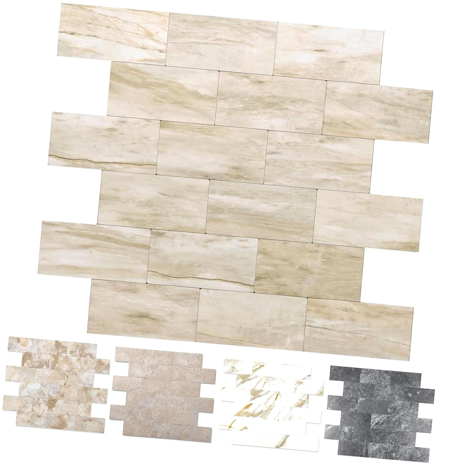 HYKE 10-Pack Peel and Stick Tile 12"X12" PVC Wall Tiles, Stick on for ...