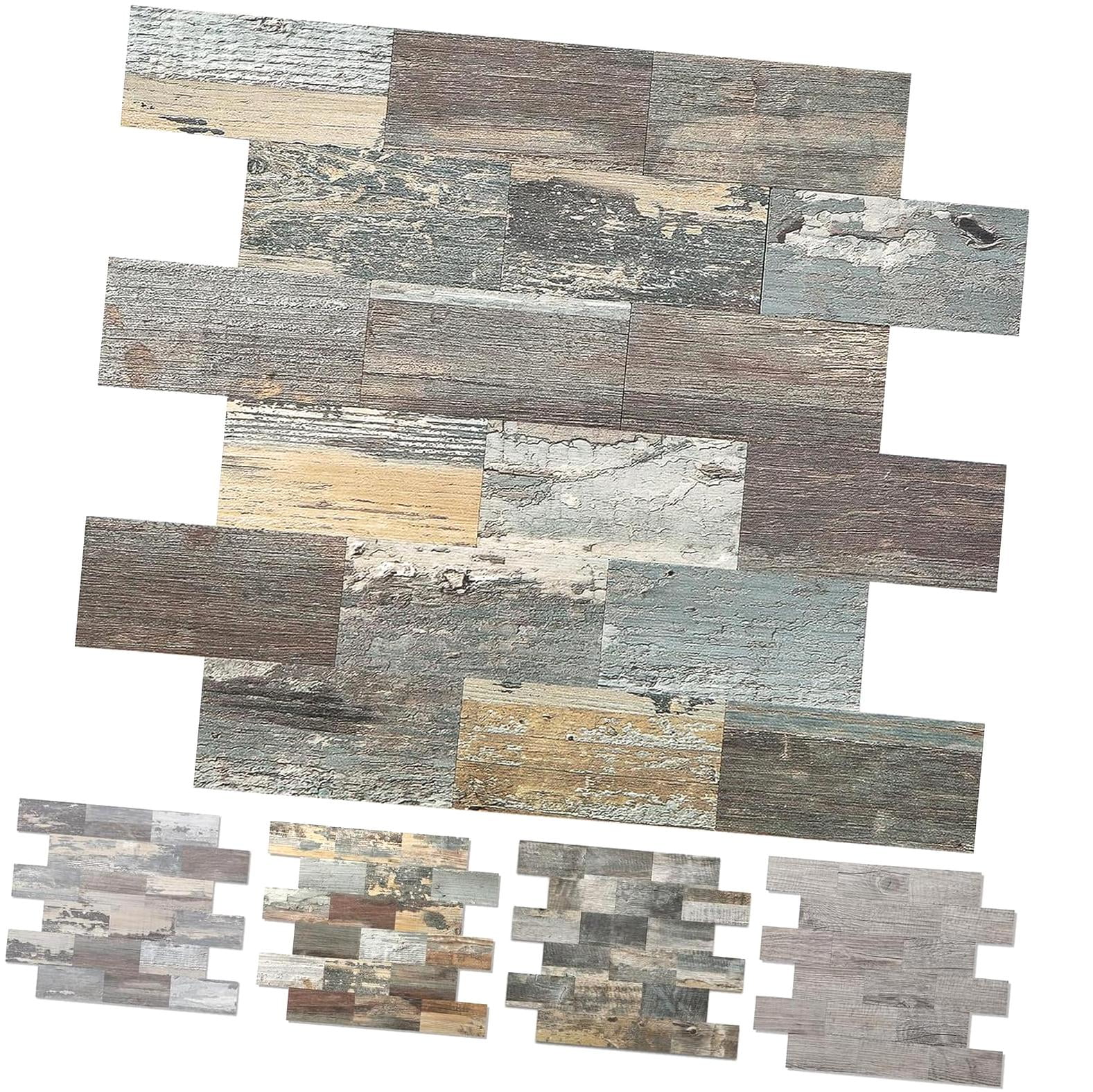 HYKE 10-Pack Peel and Stick Tile 12"X12" PVC Wall Tiles, Stick on for ...