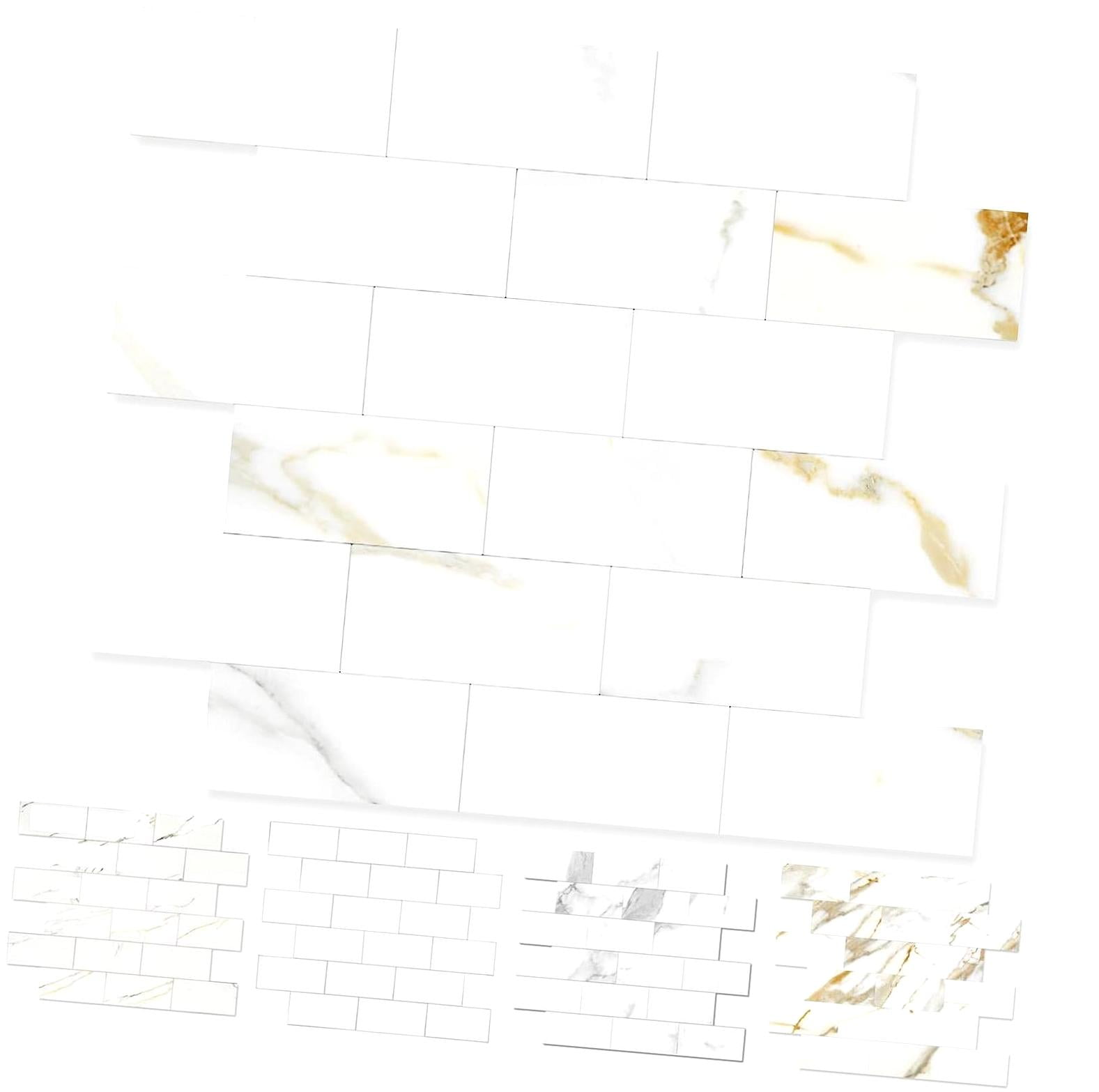 HYKE 10-Pack Peel and Stick Tile 12"X12" PVC Wall Tiles, Stick on for ...