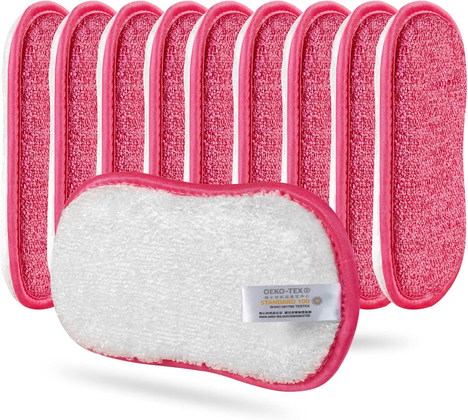 HYKE 10 Pack en Dish Sponges Scrubber Non-Scratch Multi-pose Dishcloths ...