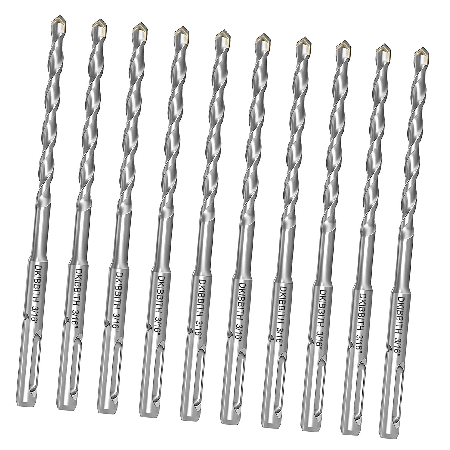 HYKE 10-Piece 3/16” SDS Plus Drill Bits Drill Bit Set, Carbide Tipped ...