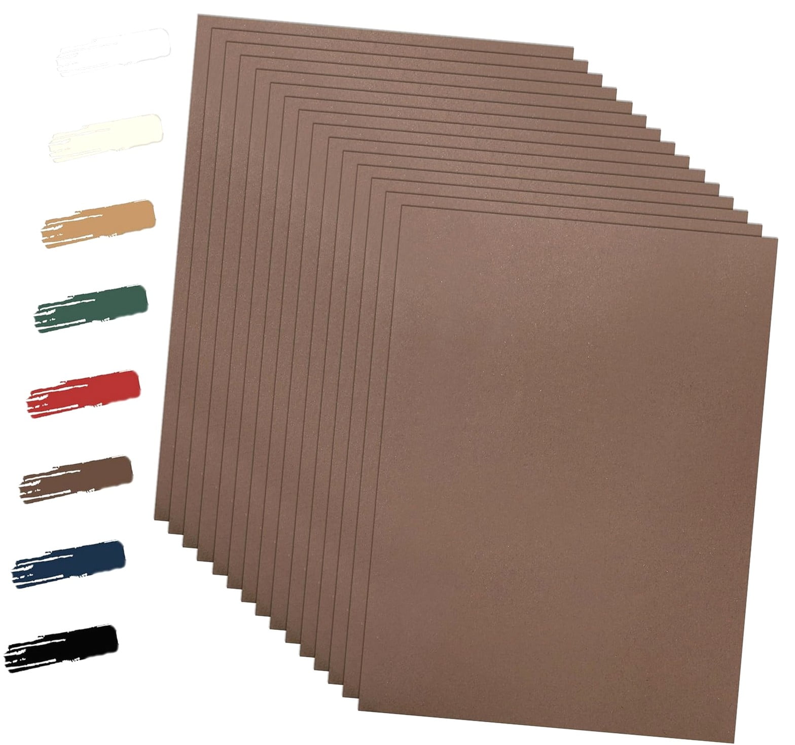 HYKE 100 Coffee Color Cardstock 8.5x11 Craft Paper, 92lb Dark Brown ...