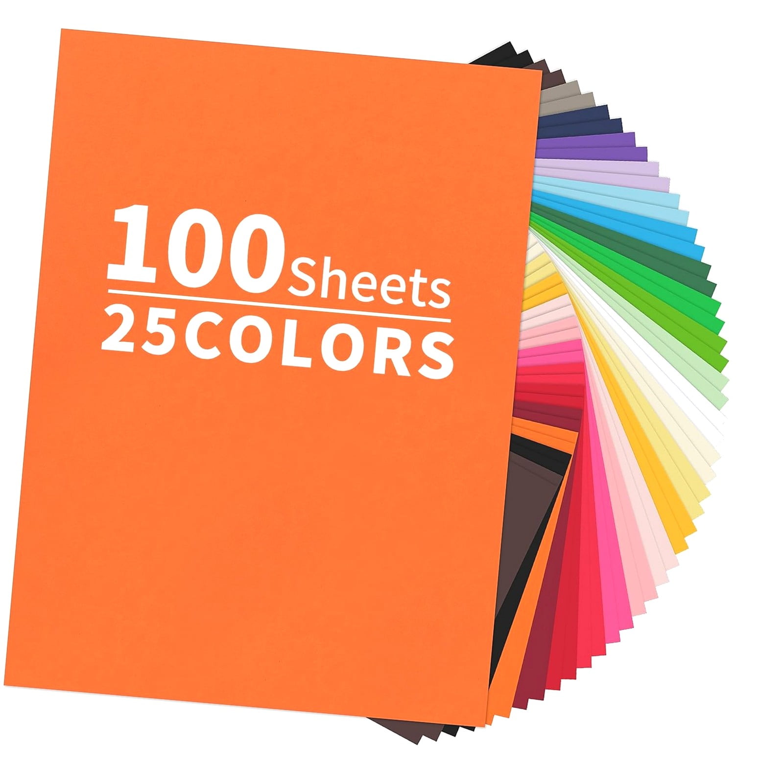 HYKE 100 Colored Cardstock Colors 8.5x11 Inches Crafts Paper, 92lb ...