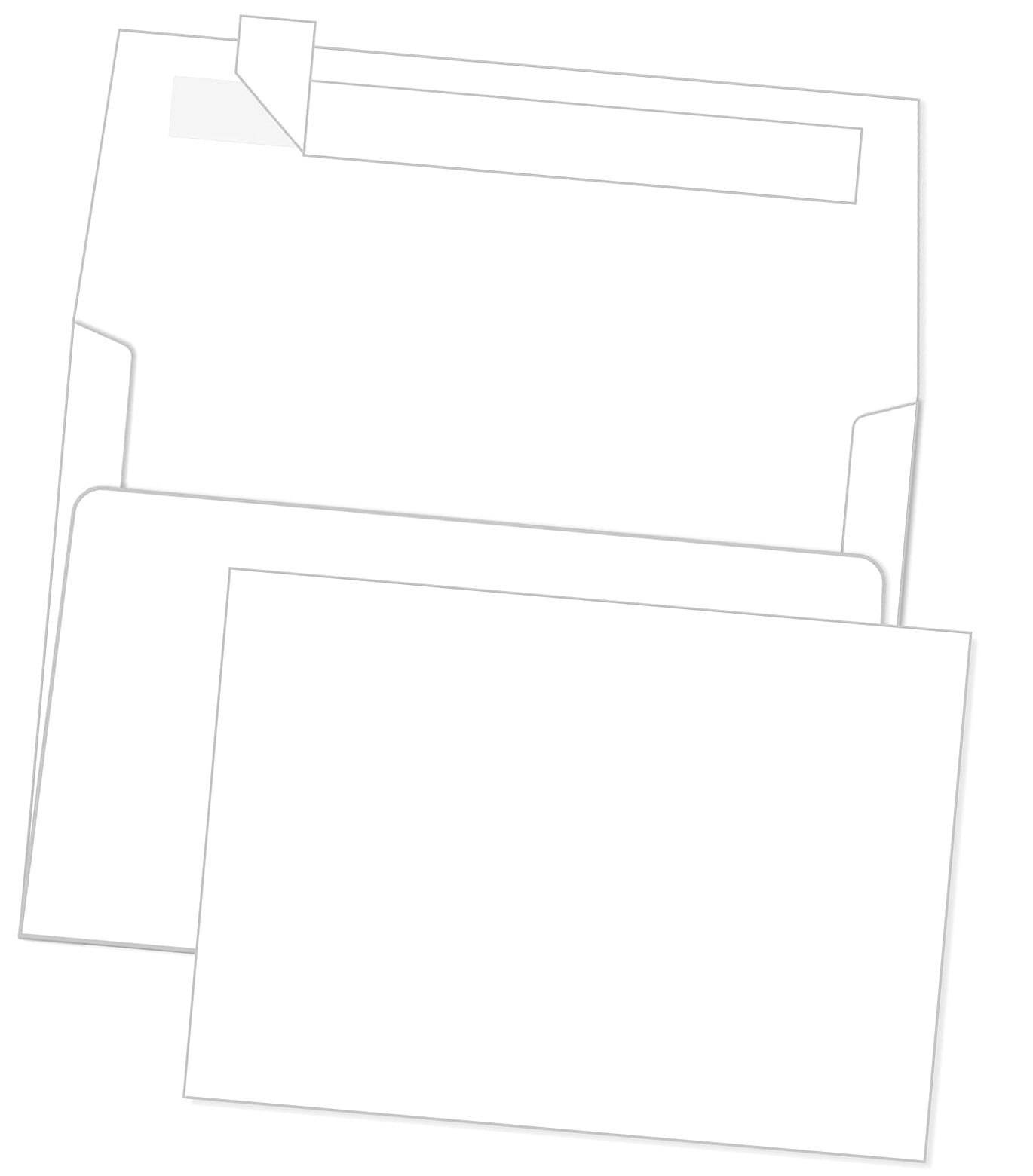 HYKE 100 Pack Unfolded Blank and Envelopes 5x7, 5 7 Flat Cardstock with ...