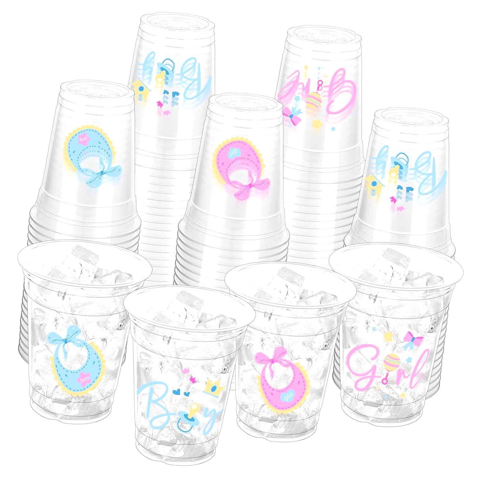 HYKE 100 Pcs Construction Plastic Cups 12 oz Construction Themed ...