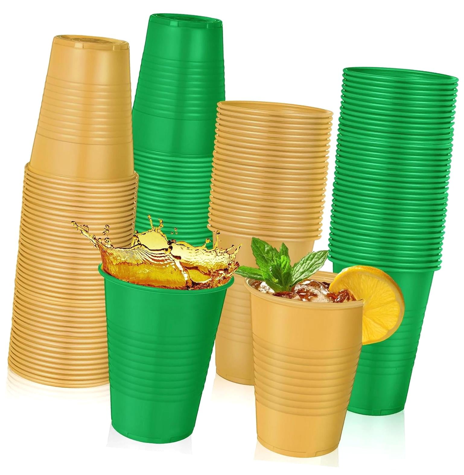 HYKE 100 Pcs Red Blue Cup Plastic Cups 12 oz Patriotic Memorial Day ...