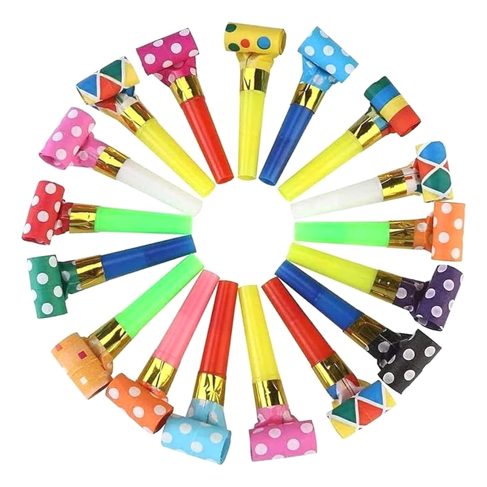 HYKE 100 Piece Party Blower Noisemaker Set, Colorful Birthday and New Year 2025 , Fun Noise ...