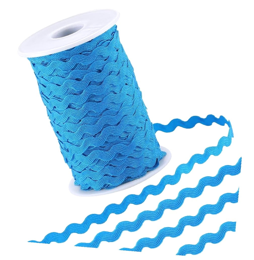 HYKE 109 Yard 0.2 Inch Wavy Bending Rick Rack Fringe RIC Rac Polyester ...