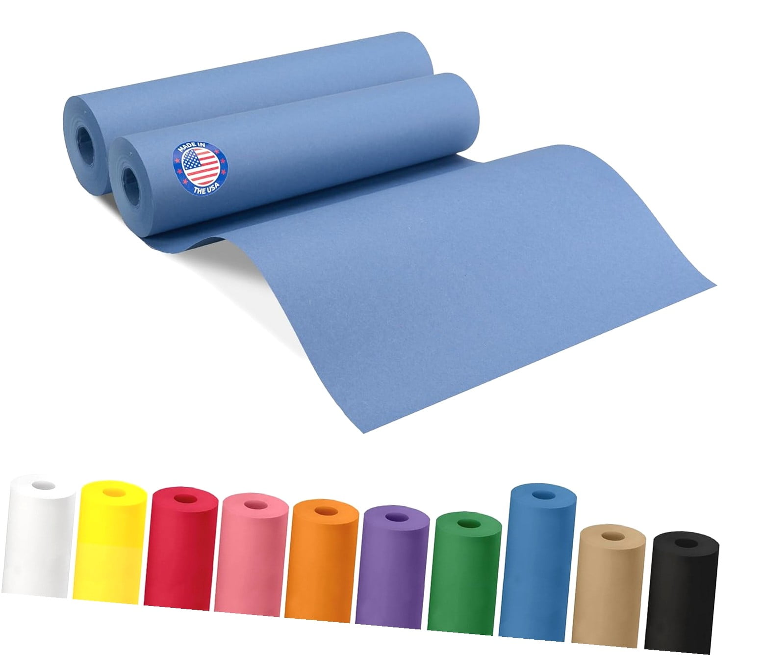 HYKE 12" 1200" (100 ft) Blue Paper Roll, Pack of 2 -Made Craft Paper ...