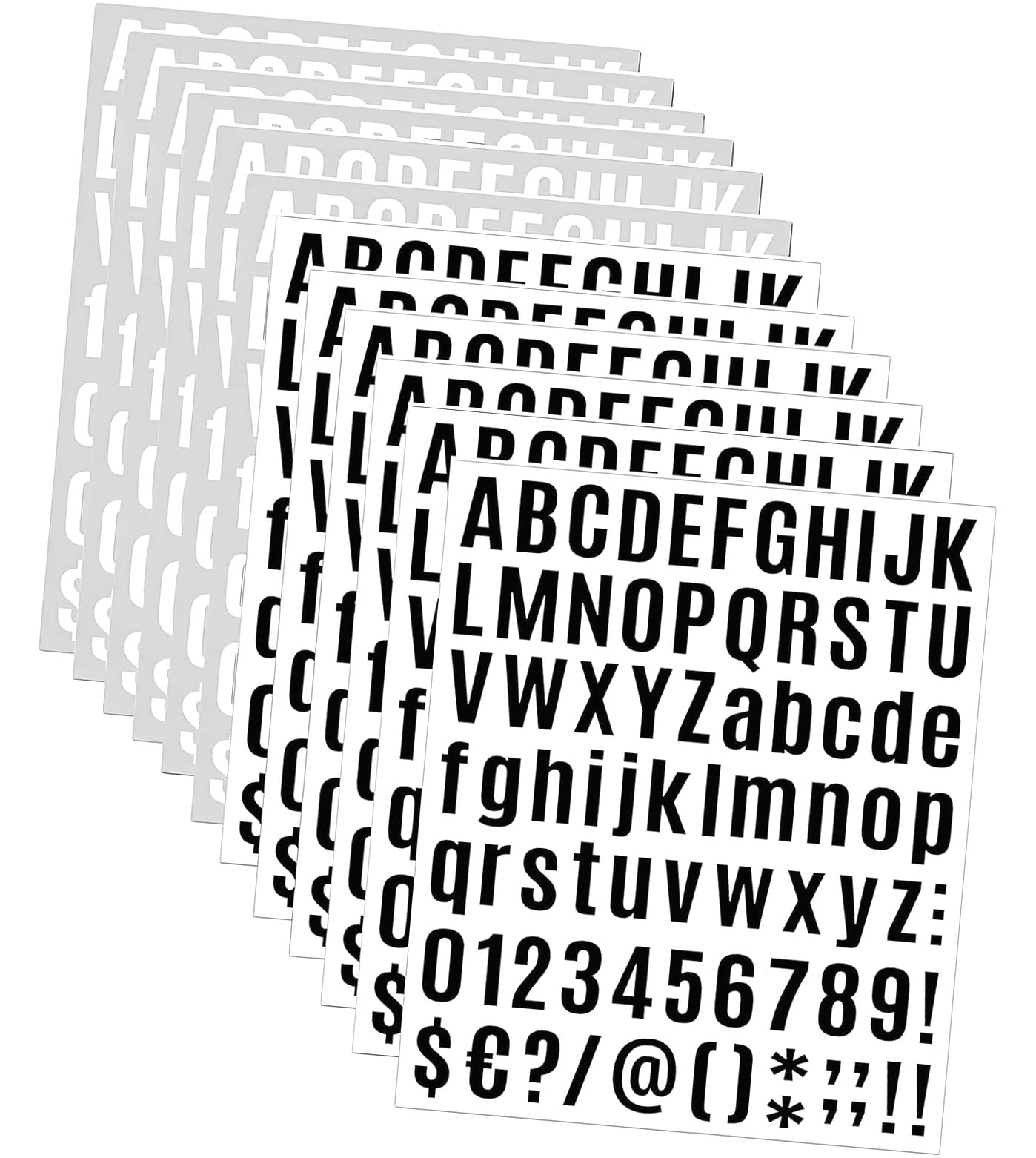 HYKE 12 Alphabet Stickers 864 Alphabet Stickers Vinyl Self-Adhesive ...