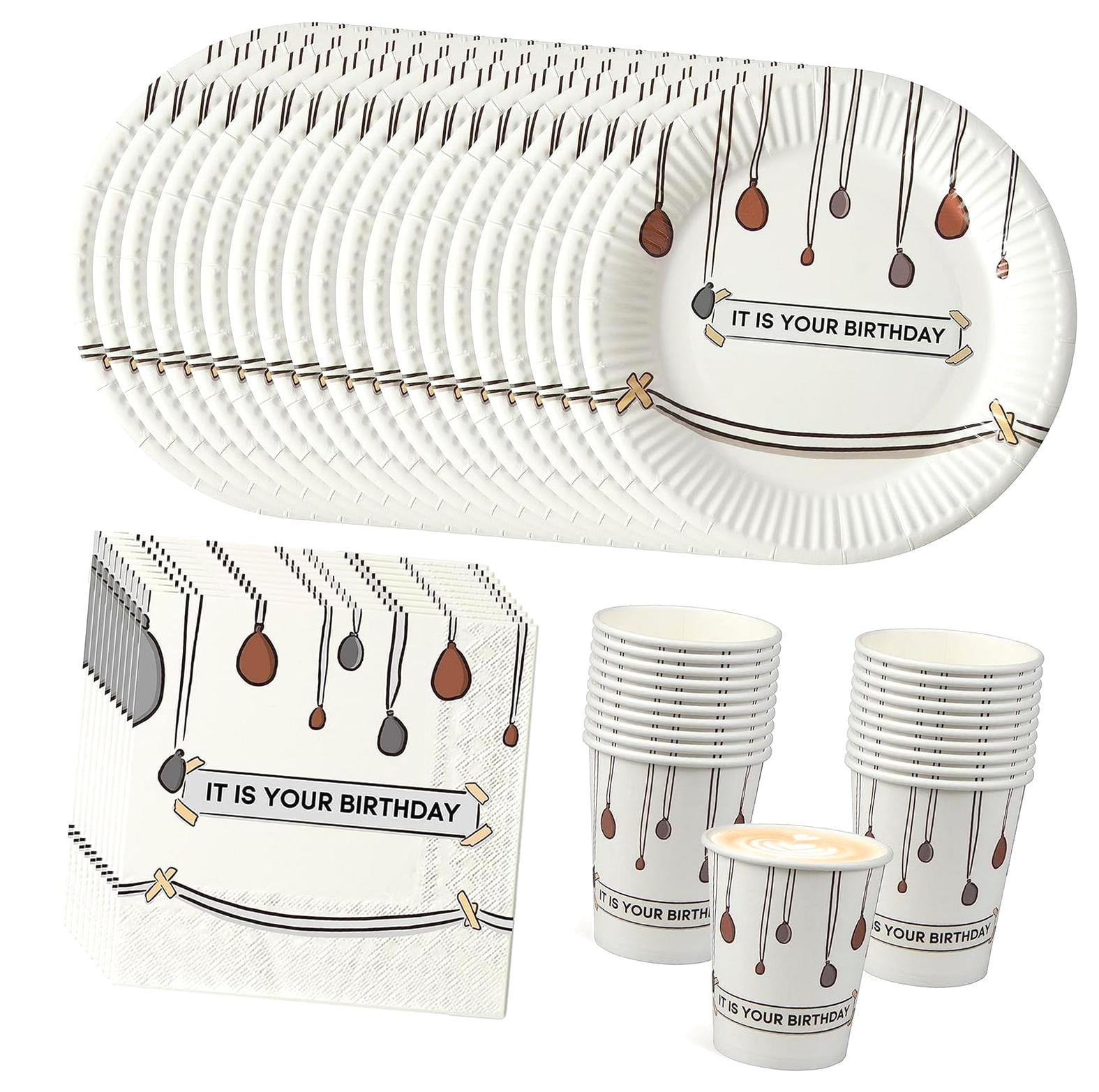 HYKE 120 PCS It Is Your Birthday Birthday Party Supplies Set ...