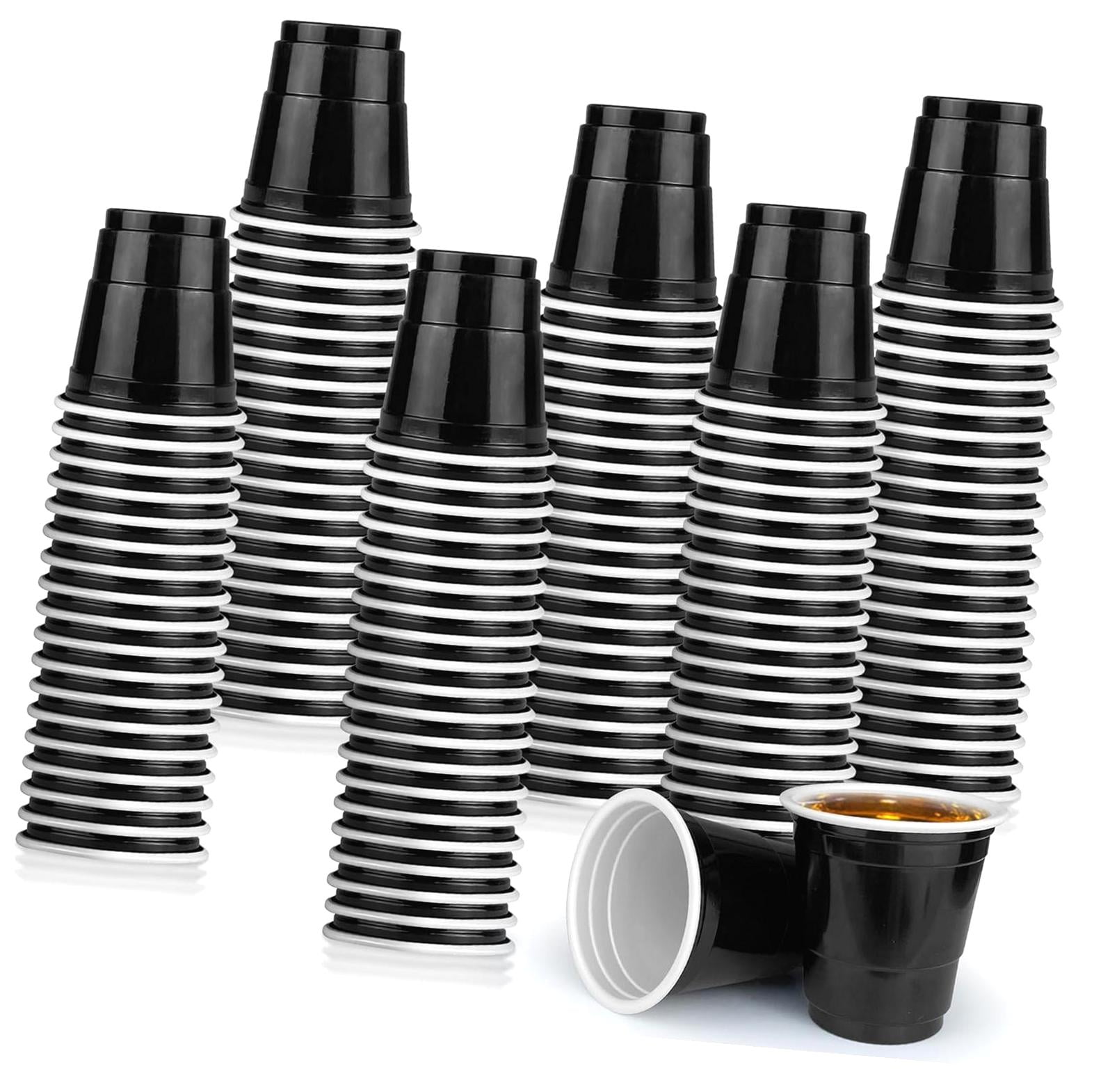 HYKE 120-Piece 2oz Plastic Shot Cups, Mini Macaron-Colored Small Party ...