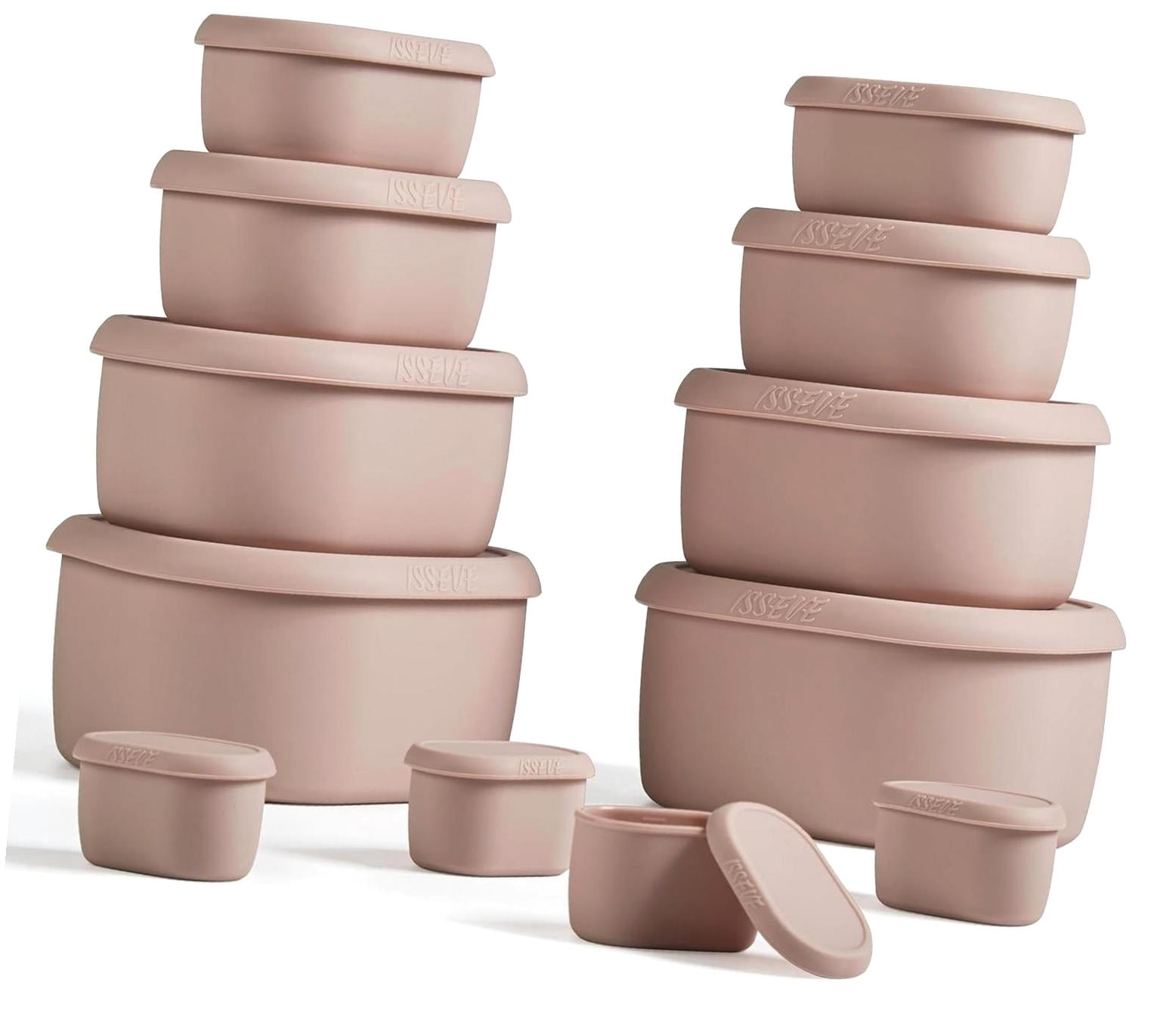 HYKE 12Pcs/Set Nesting Silicone Food Storage Containers with Lids, BPA ...
