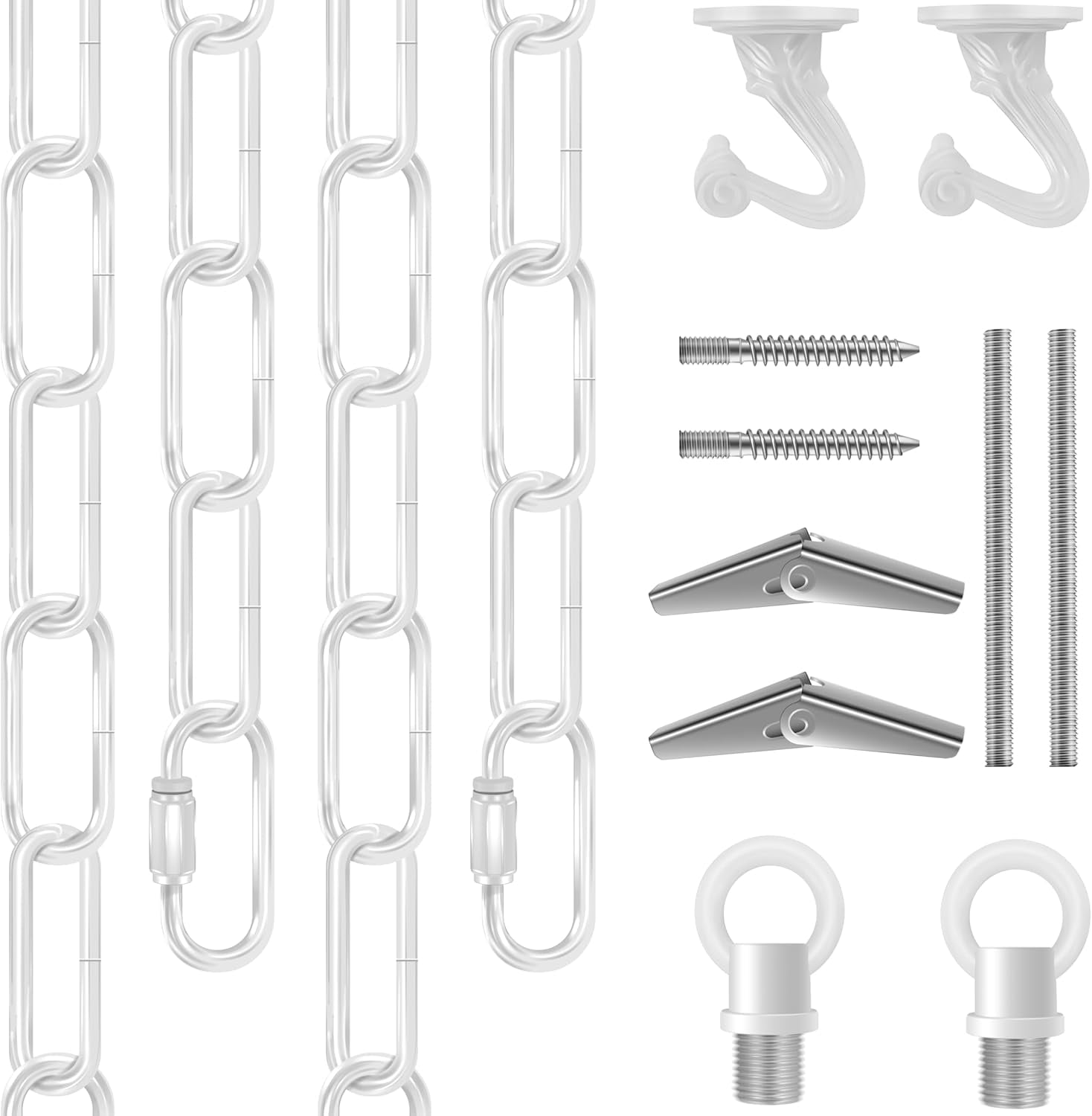 HYKE 15 Ft Heavy Duty Hanging Chain Kit with Connection Locks & Swag ...