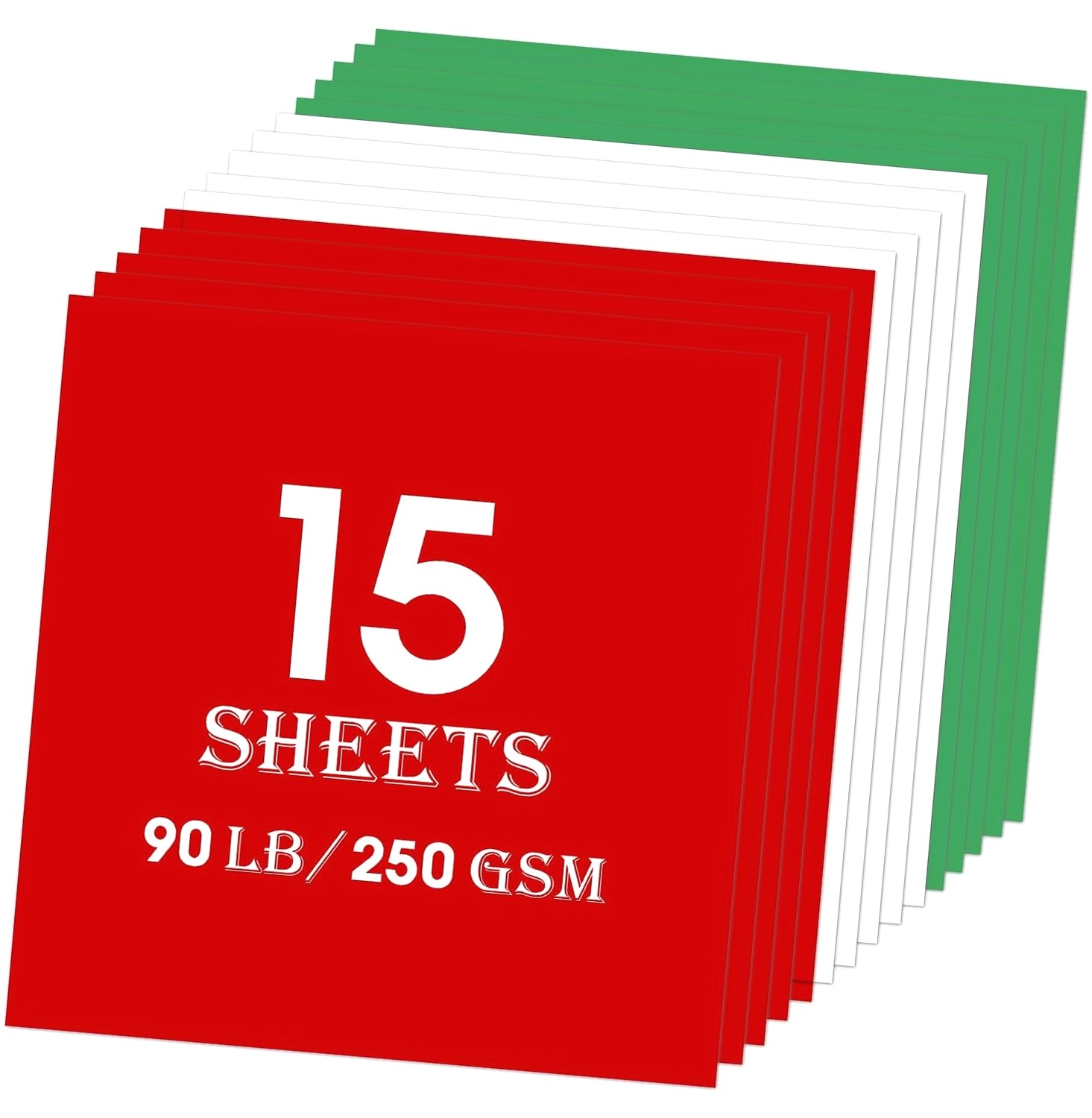 HYKE 15sheets christmas cardstock paper 12" 12", 230gsm/80lb Thick Card ...