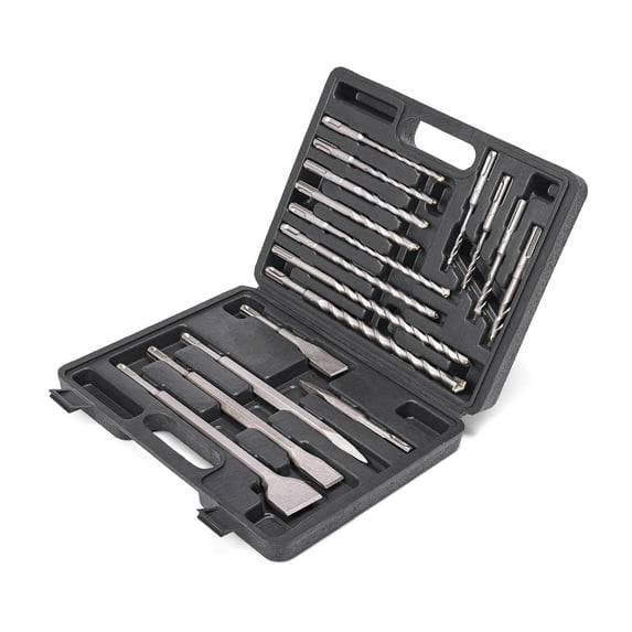 HYKE 17pcs SDS Plus Drill Bits and Chisels Set with Storage Case ...