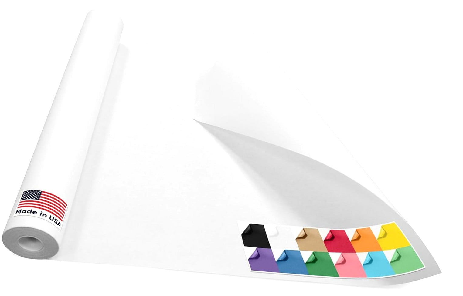 HYKE 18-Inch 1200-Inch White Paper Roll, 45 lbs Thickness, Colored ...