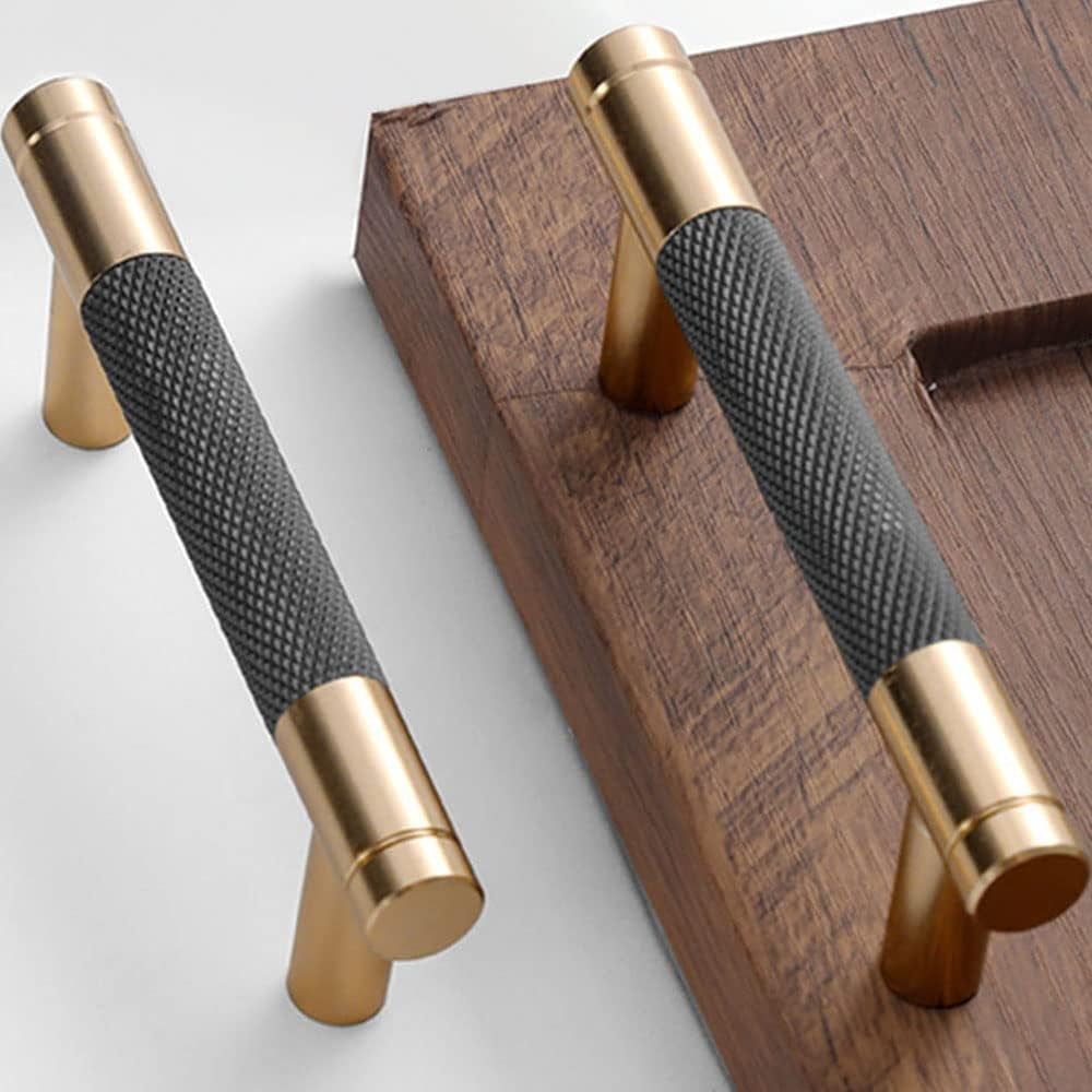 HYKE 2 Pack 3 Inch 76 mm Knurled Cabinet Handles Cabinet Pulls Aluminum ...