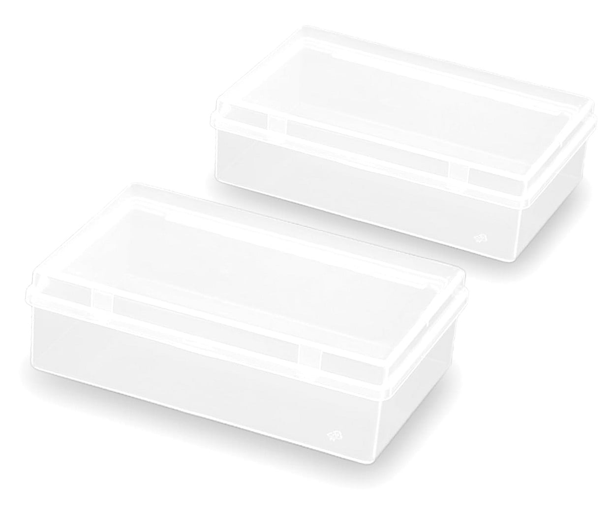 HYKE 2 Pack 5.24x3.31x1.58 Inches Rectangular Clear Small Plastic ...