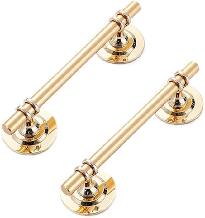 HYKE 2 Pack 5" Self-Stick Cabinet Handle Metal Drawer Pull Helper with ...