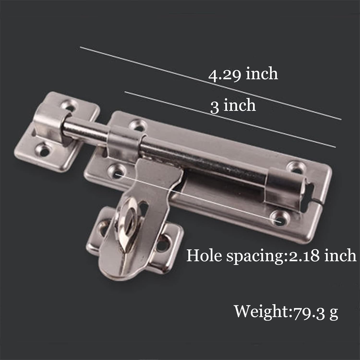 HYKE 2 Pack Door Bolts, 4.21 Inch Steel Sliding Lock Barrel Bolt, Heavy ...