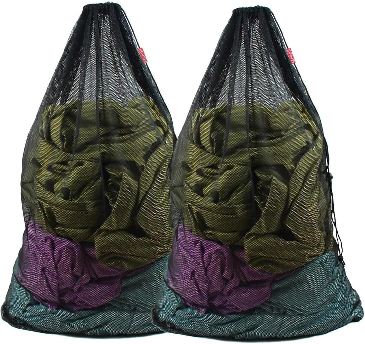 HYKE 2 Pack Extra Large Mesh Heavy Duty Mesh Wash Bags with Drawstring ...