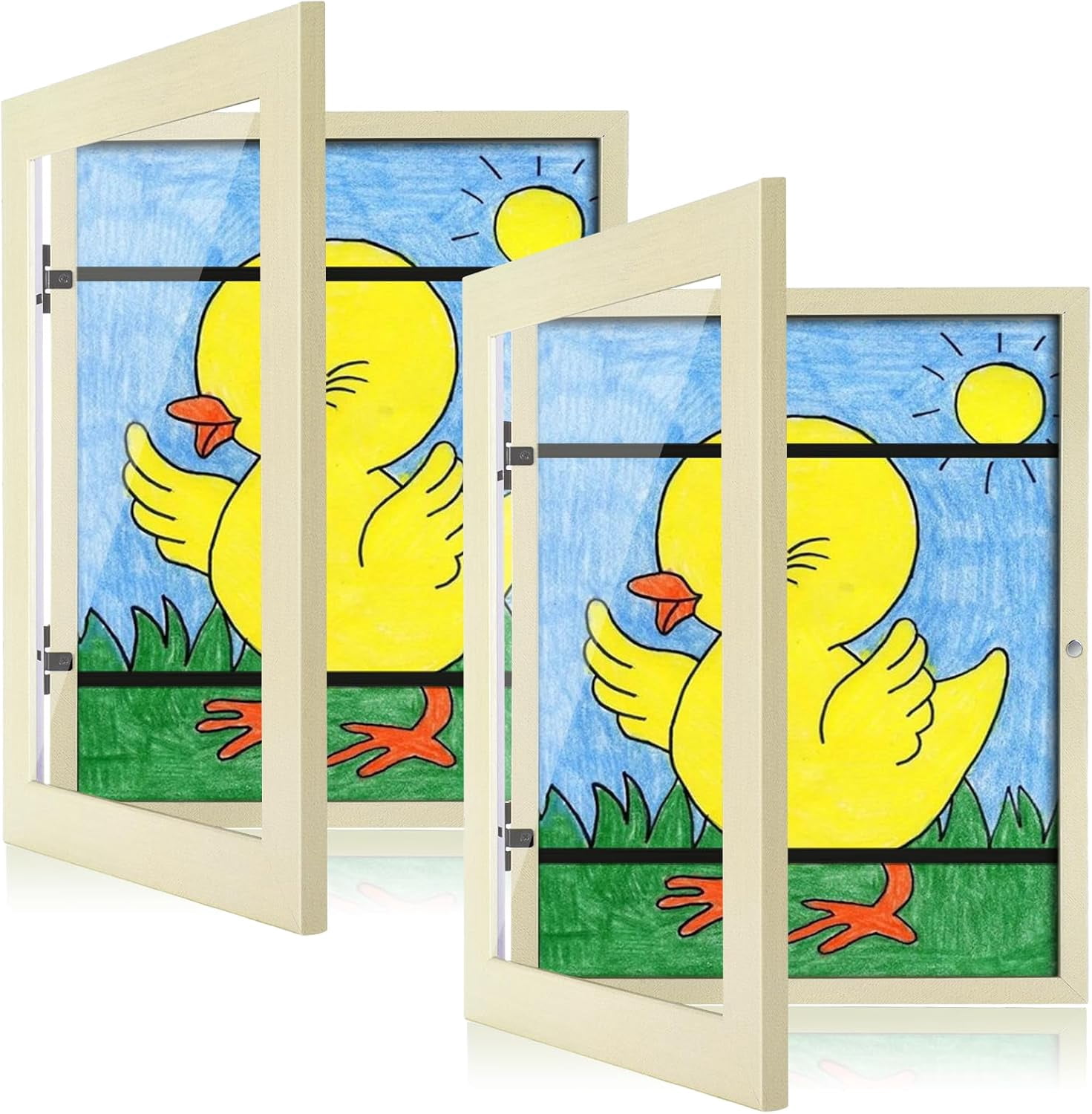 HYKE [2-Pack] Kids Art Frames, 9x12 Front Opening Kids Artwork Frames ...