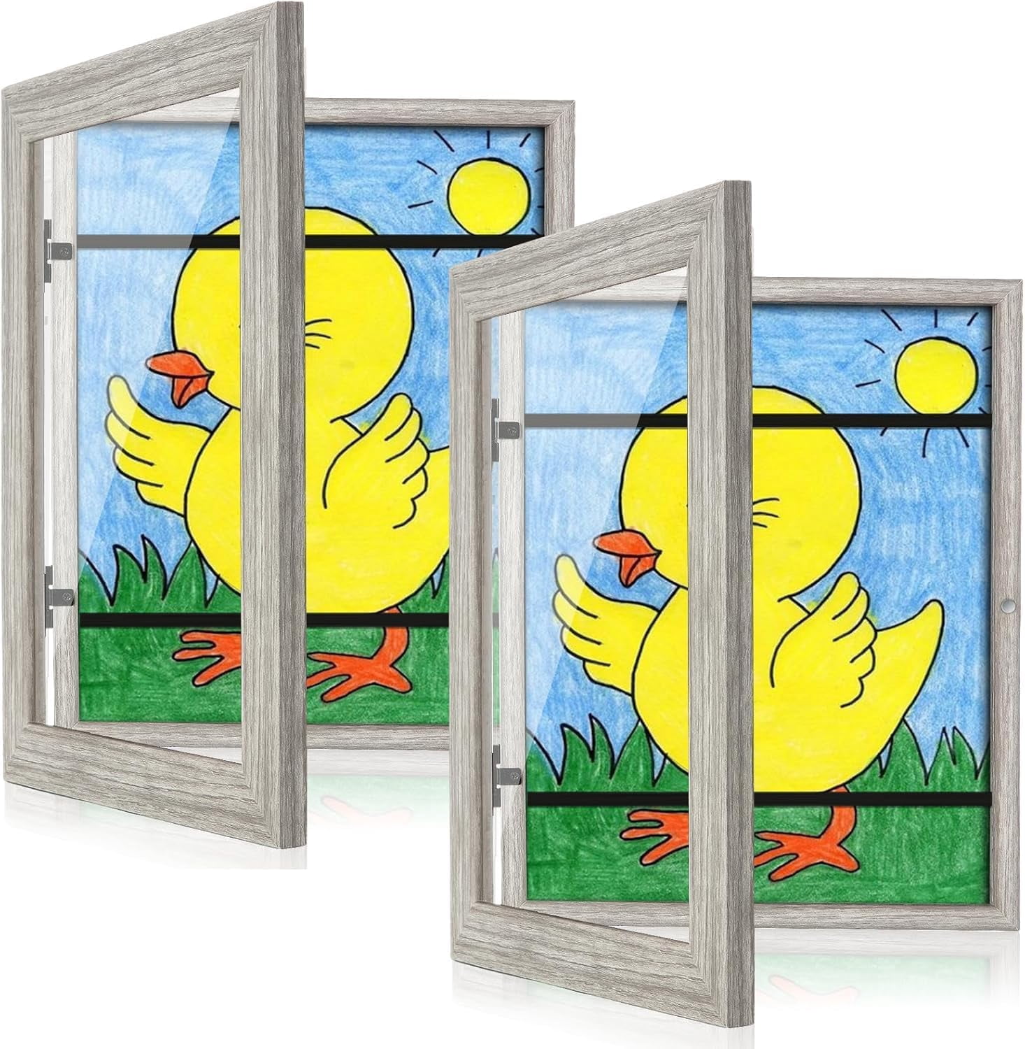 HYKE [2-Pack] Kids Art Frames, 9x12 Front Opening Kids Artwork Frames ...
