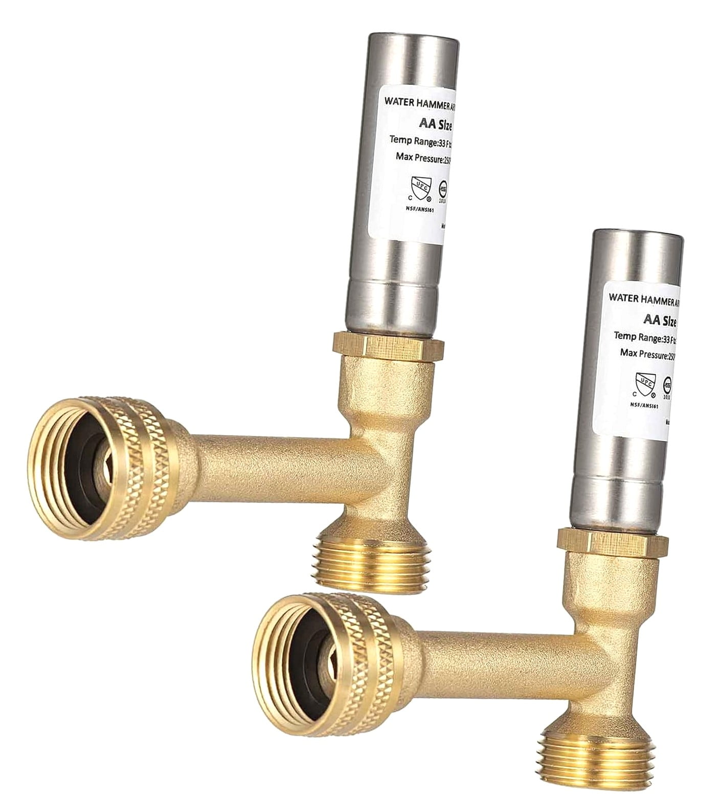 HYKE (2 Pack) Water Arrestor Washing Machine 3/4", Absorb Shock and ...
