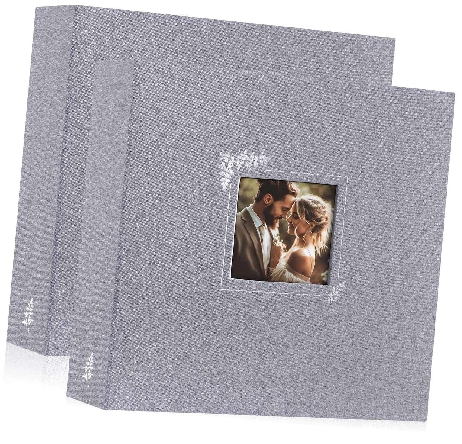 HYKE 2 Packs Scrapbook Photo Album 12x12, Linen Window Design Cover Top ...