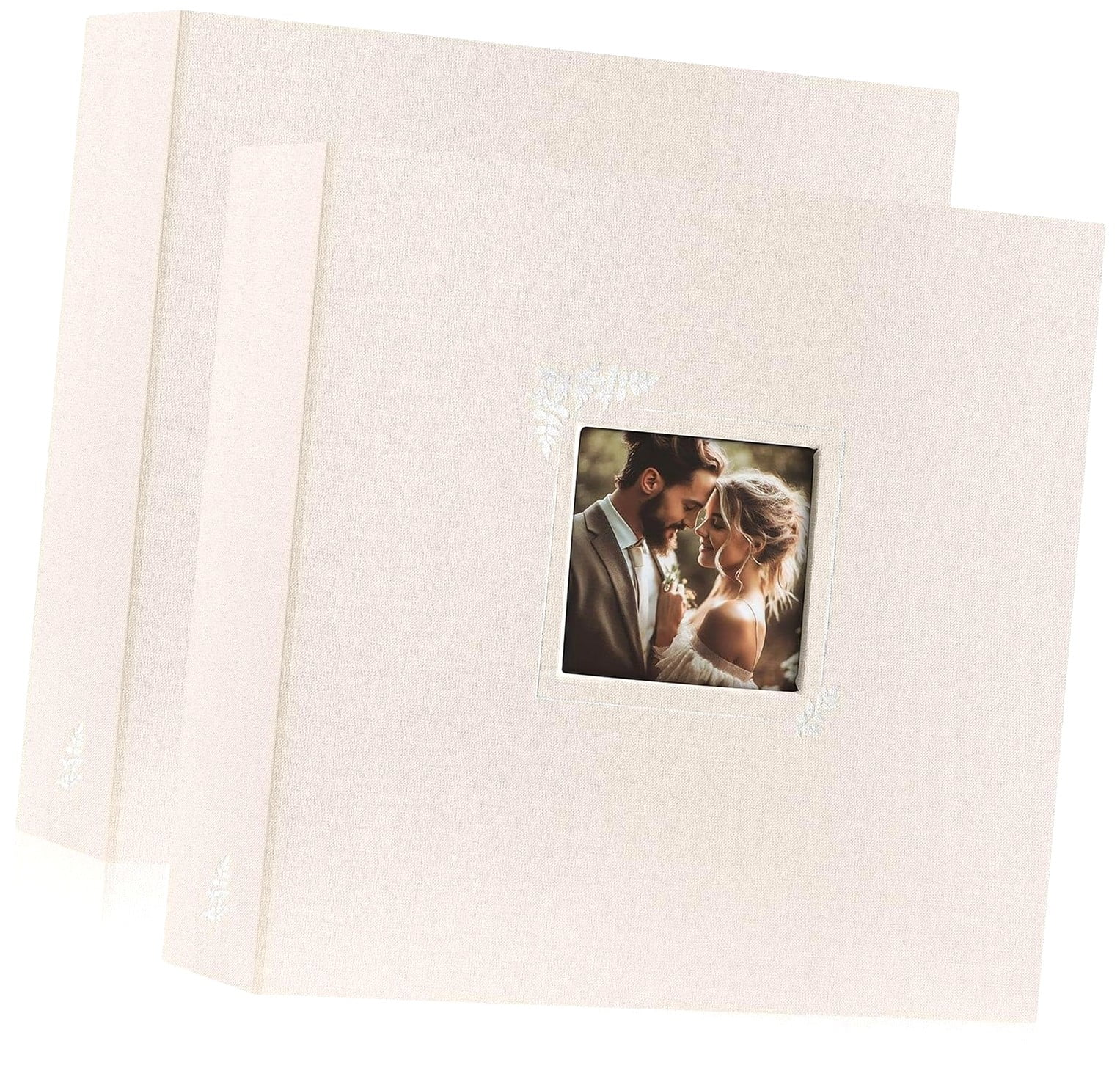 HYKE 2 Packs Scrapbook Photo Album 12x12, Linen Window Design Cover Top ...