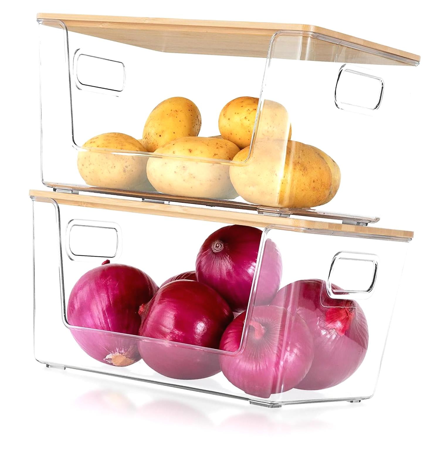 HYKE 2 Set Pantry Organizer and Storage, Stackable Trash Bag Dispenser ...