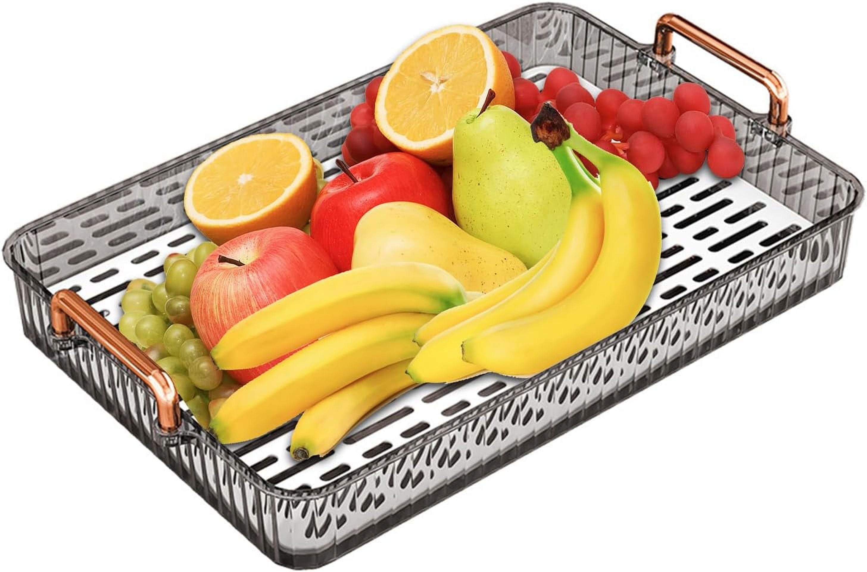 HYKE 2-Tier Dish Drain Tray with Handles, 15.4"x9.8" Multipose Drip Tray for en, Cups, Fruits ...