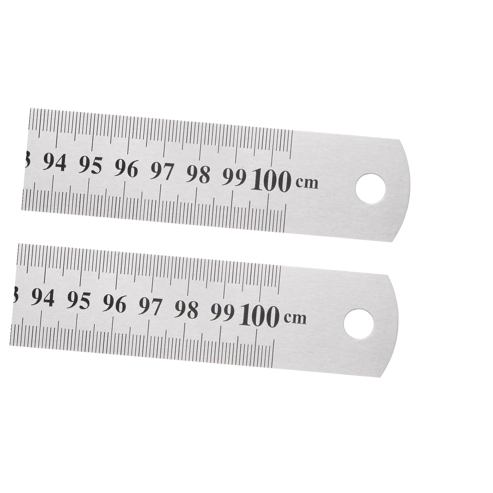 HYKE 2 pieces Steel Ruler 40-inch/100cm Metal Rulers 1.14" , Inch and ...