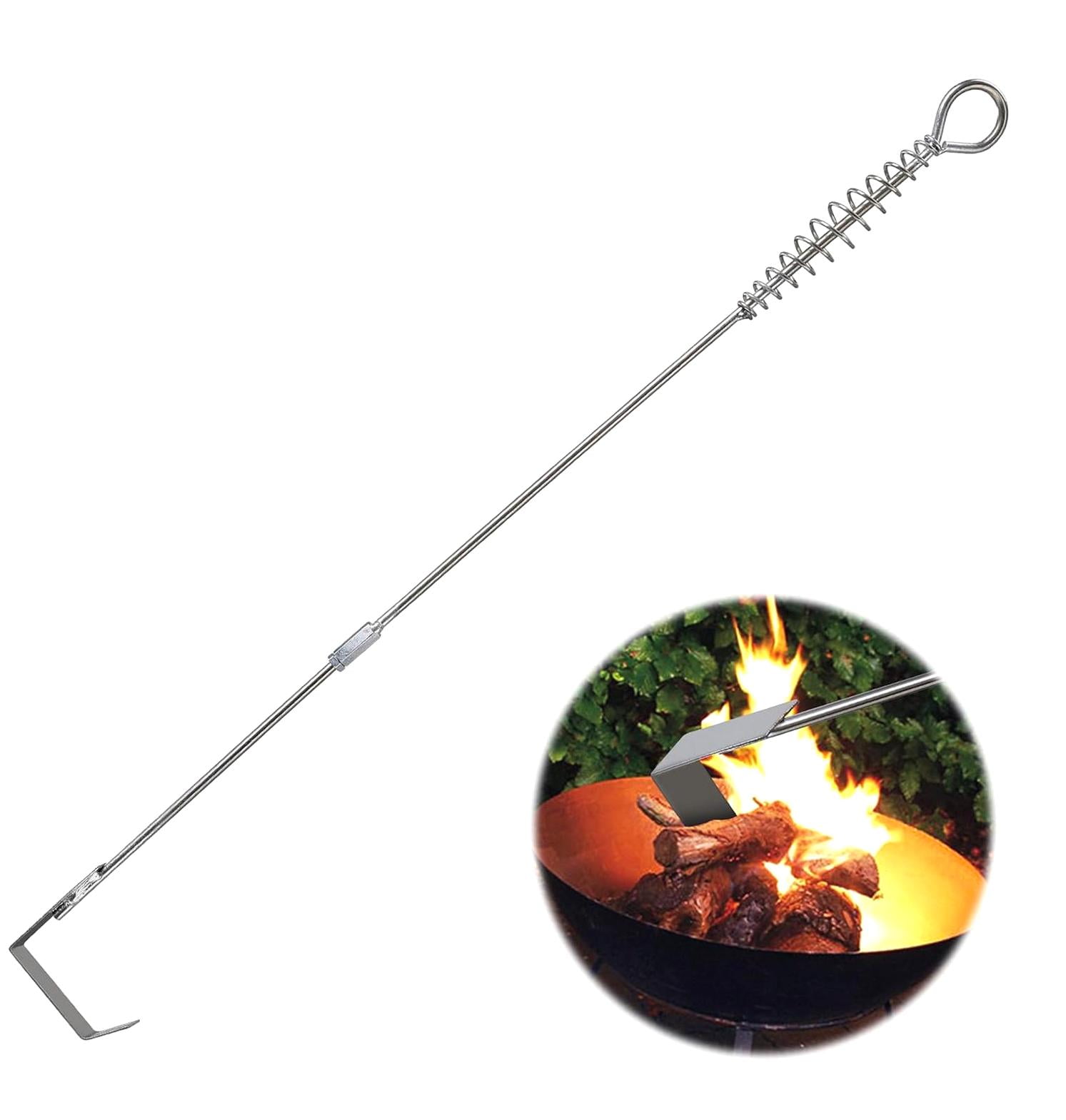 HYKE 20" BBQ Poker Rake, Compact Charcoal Grill Accessory for Large ...